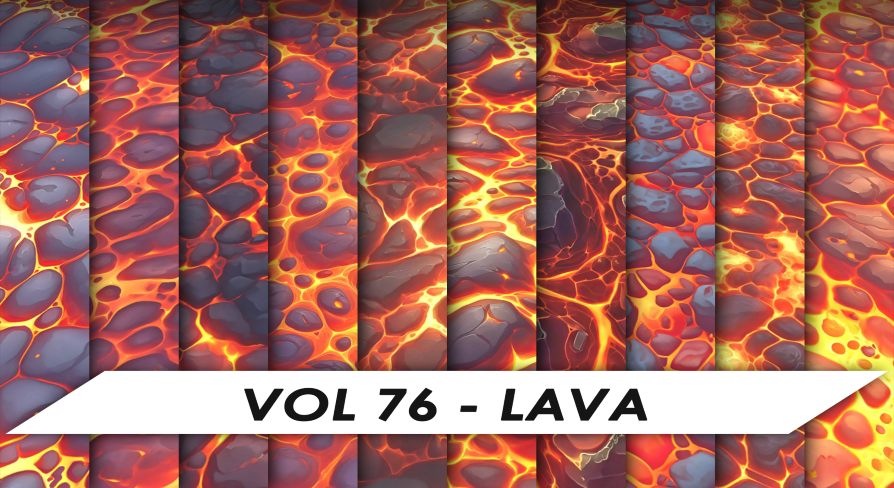 Hand Painted Textures - Vol 76 - Lava in Materials - UE Marketplace