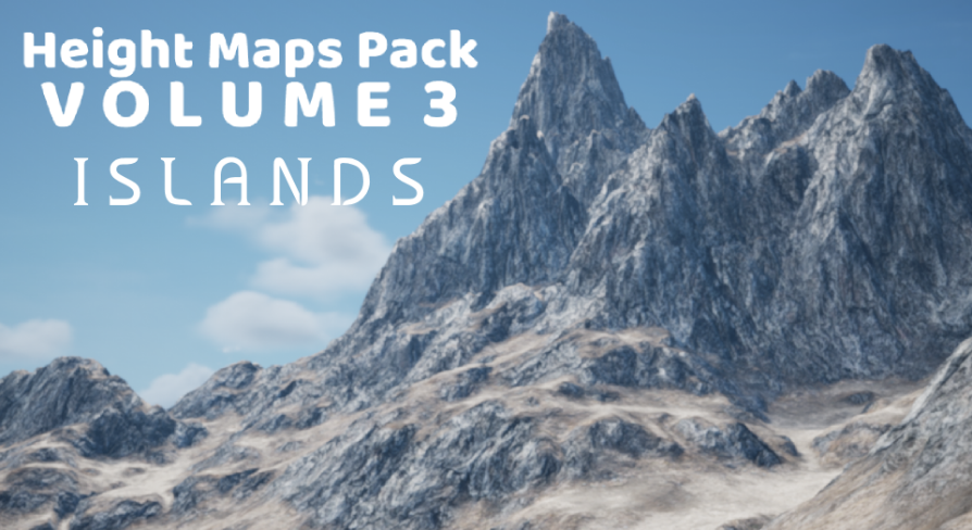 HeightMaps Pack 3 - Islands in Textures - UE Marketplace