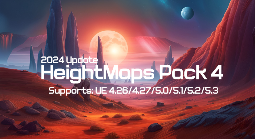 HeightMaps Pack 4 - Alien Worlds in Textures - UE Marketplace