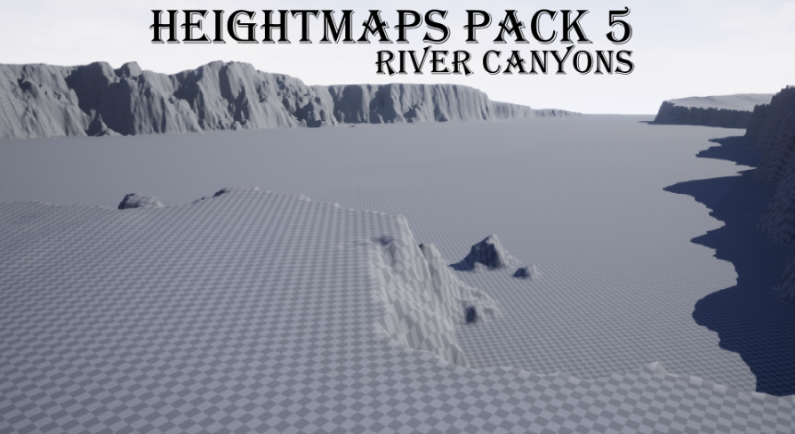HeightMaps Pack 5 - River Canyons in Environments - UE Marketplace