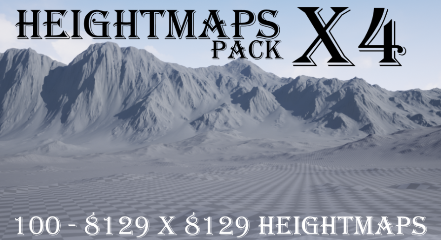 HeightMaps Pack X4 in Textures - UE Marketplace