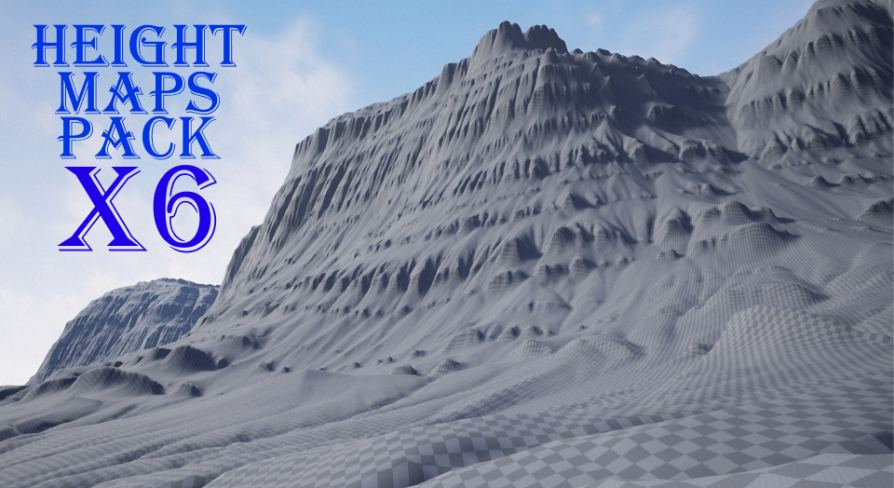 HeightMaps Pack X6 in Textures - UE Marketplace