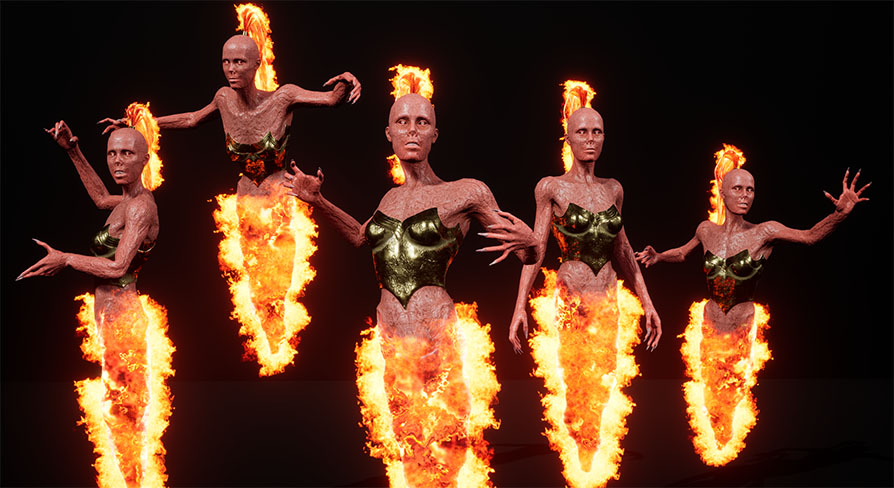 Hell Ifrit female in Characters - UE Marketplace