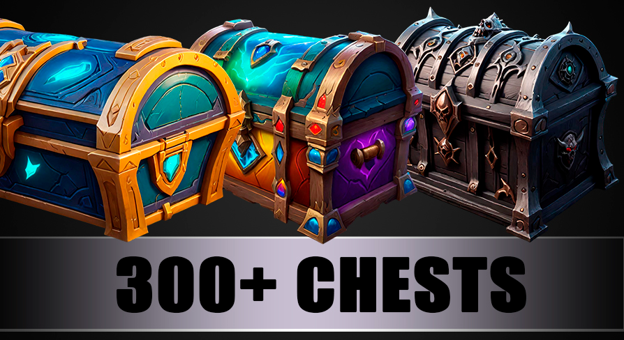 Hi-Def Chests Pack 1 - 300+ SPRITES：2Dアセット - UE マーケットプレイス