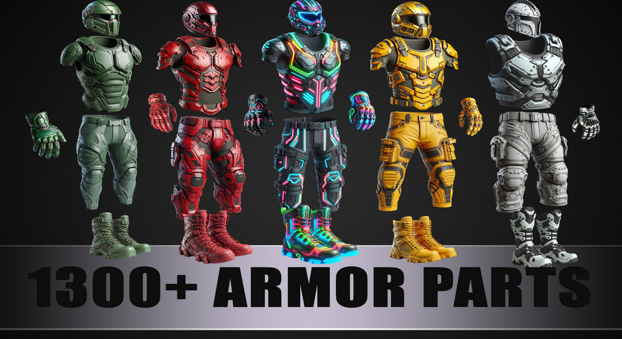 Hi-Def Modern Armor Pack 1 - 1370 Sprites, 카테고리 2D 애셋 - UE 마켓플레이스
