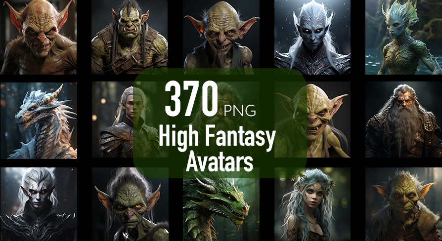 High Fantasy Avatars in 2D Assets - UE Marketplace