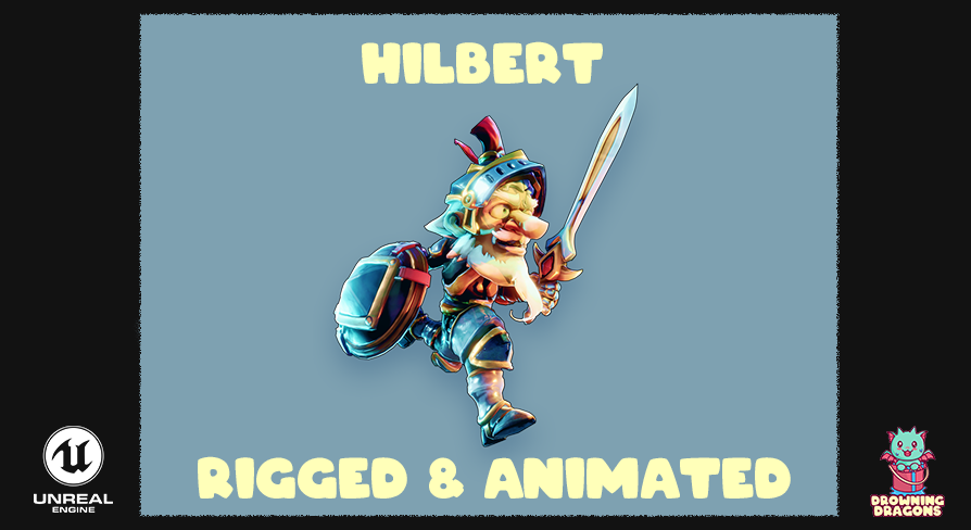 Hilbert! - Animated Stylized PBR Knight in Characters - UE Marketplace