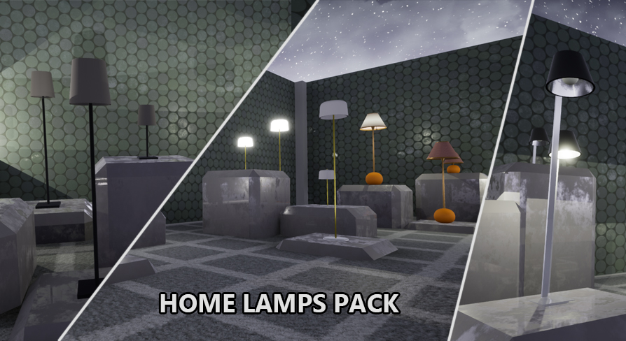 Home Lamps Pack (Customizable) in Props - UE Marketplace