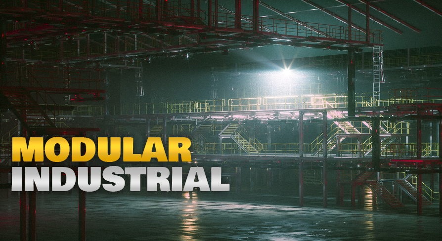 Huge Modular Industrial Kit in Props - UE Marketplace