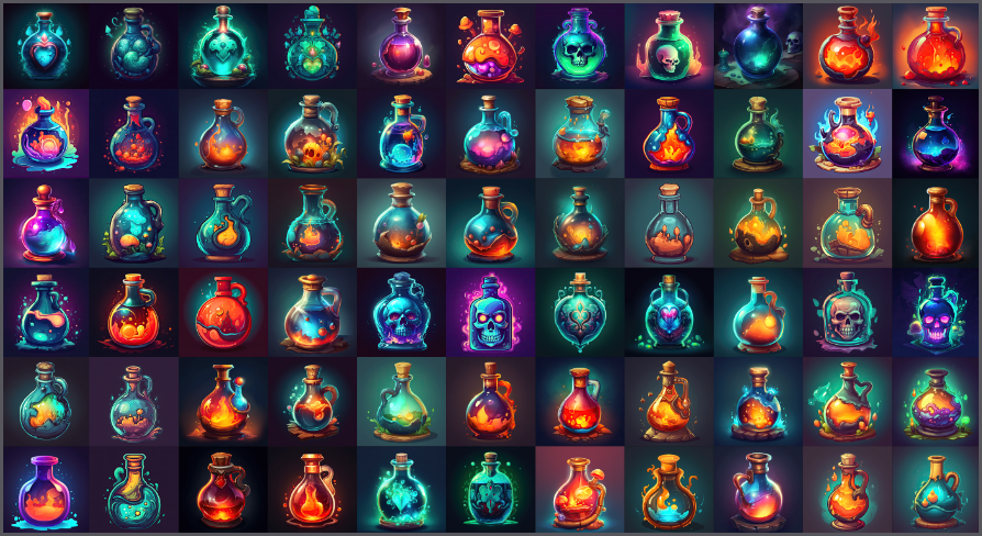 ICON - Stylized Potions 1 in 2D Assets - UE Marketplace