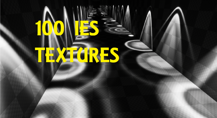 在特效创建的IES Texture Mega Pack (100 IES Textures) - 虚幻引擎商城