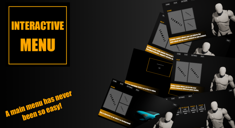 Interactive Main Menu in Blueprints - UE Marketplace