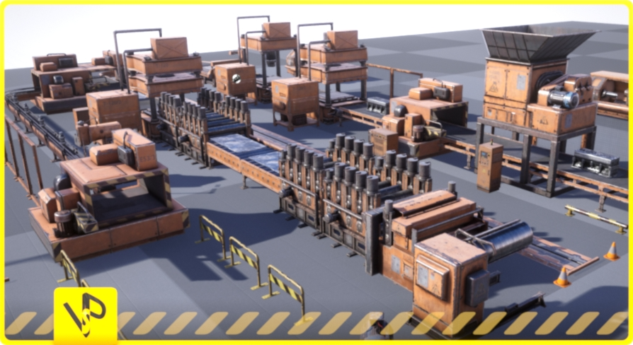 Industrial Factory Equipment in Props - UE Marketplace