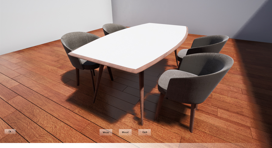 Interactive Dining Set in Architectural Visualization - UE Marketplace