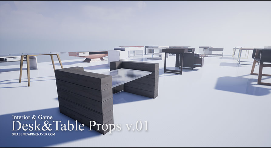 在道具创建的Interior Desk & Table Props v.01 - 虚幻引擎商城