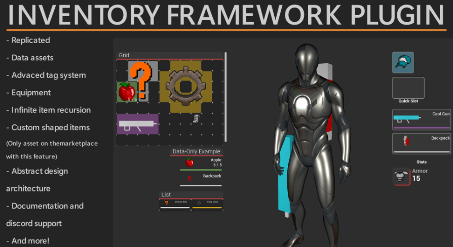 Inventory Framework Plugin, 카테고리 - UE 마켓플레이스