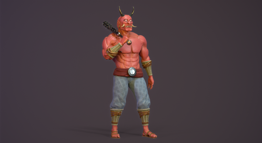Japanese Demon Oni + Weapon, 카테고리 캐릭터 - UE 마켓플레이스