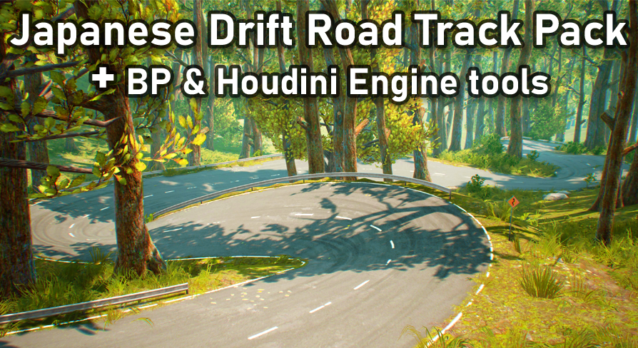 Japanese Drift Roads Track 3 Pack + Bonus in Environments - UE Marketplace