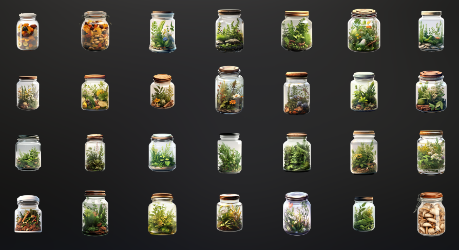 Jars with sundries V1 - Icon Pack：2Dアセット - UE マーケットプレイス