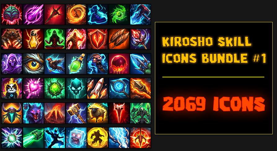 Kirosho Skill Icons Bundle #1 in 2D Assets - UE Marketplace