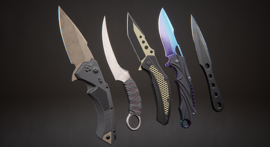Knife Pack VOL.1 - 4K Textures FPS Knives in Props - UE Marketplace
