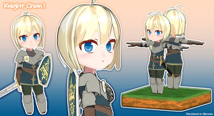 Knight Chan! (Humanoid 3D Character), 카테고리 캐릭터 - UE 마켓플레이스