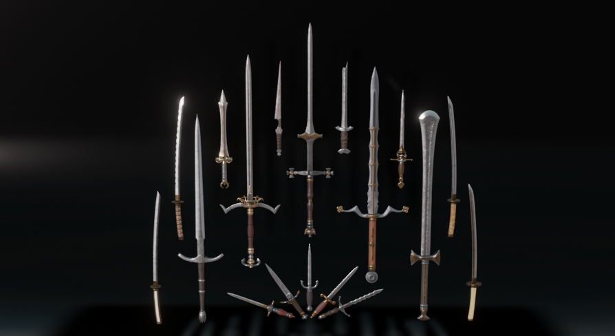 Large modular set of bladed weapons in Weapons - UE Marketplace