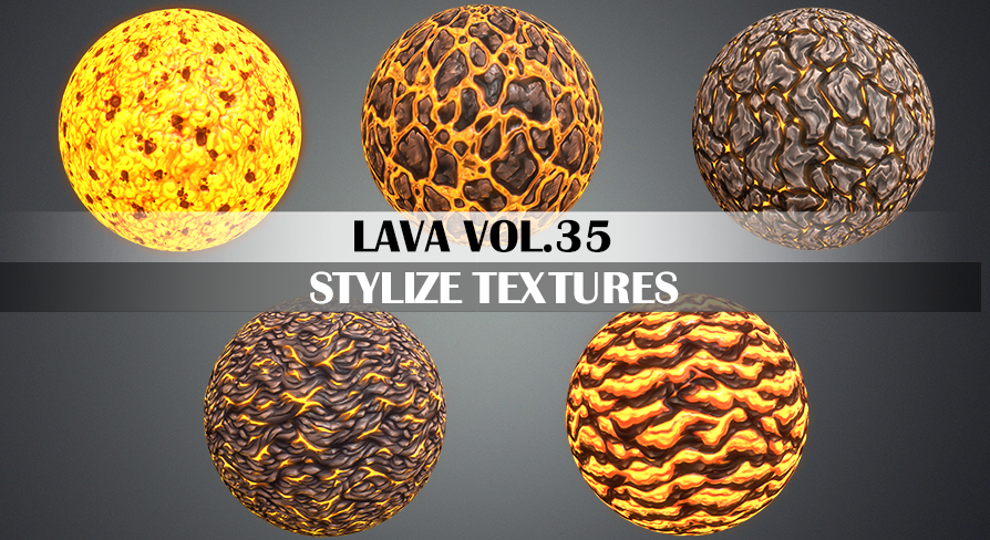 Lava Vol.35 - Hand Painted Textures in Textures - UE Marketplace