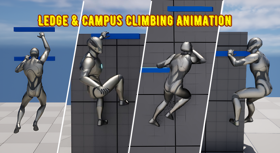 Ledge / Campus Climbing Animation in Animations - UE Marketplace