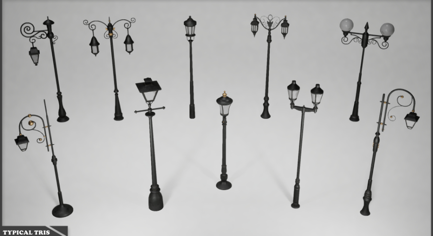 Light Poles Pack Vol.1 in Props - UE Marketplace