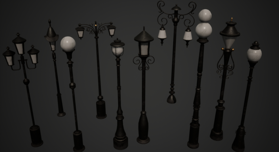 Light Poles Pack Vol.2 in Props - UE Marketplace
