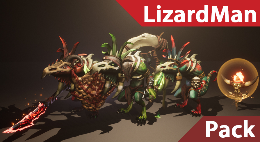 LizardMan Pack：キャラクター - UE マーケットプレイス