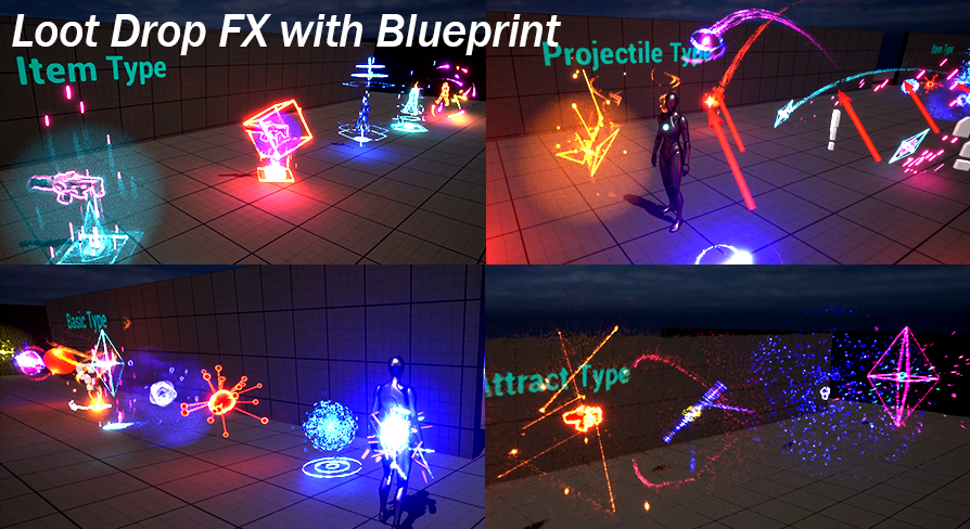 Loot Drop FX with Blueprint in Visual Effects - UE Marketplace