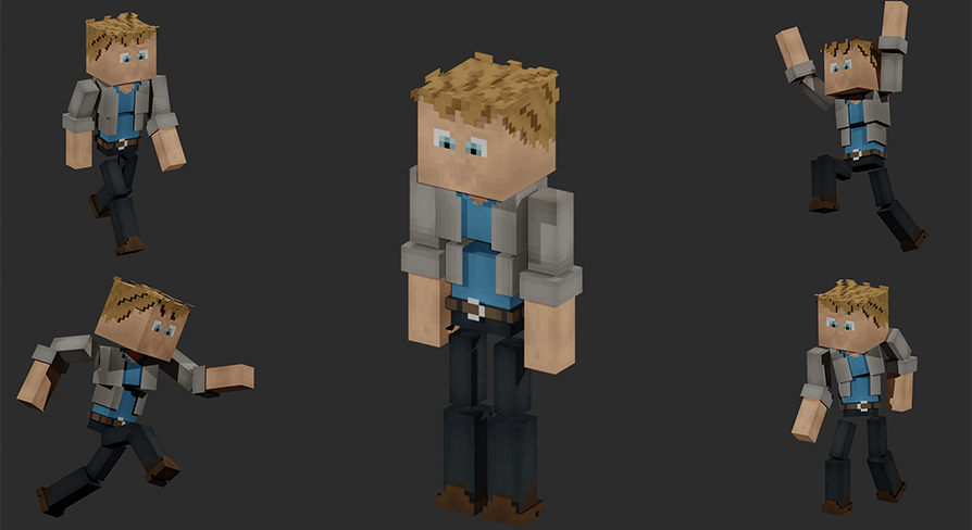 Low Poly Block Stylized Character in Characters - UE Marketplace