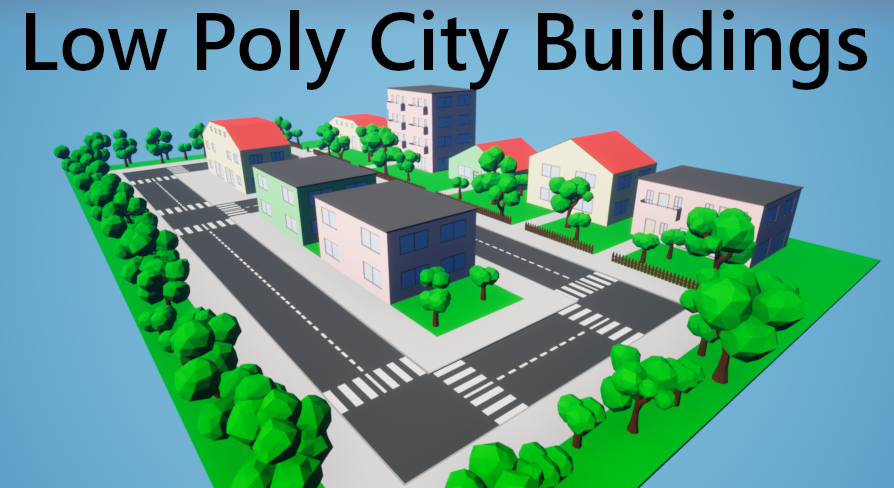 Low Poly City Simple Poly City 2 3D Model In Cityscapes 3DExport