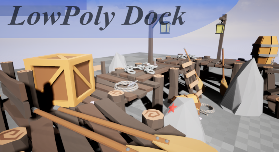 LowPoly Dock Pack in Props - UE Marketplace