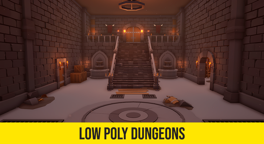 Low Poly Dungeons in Environments - UE Marketplace