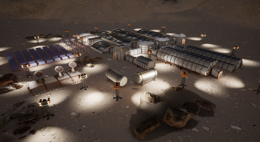 Low Poly Modular Space Station in Environments - UE Marketplace