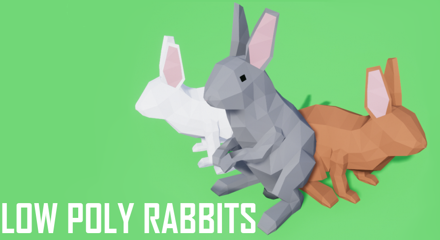 Low Poly Rabbits in Characters - UE Marketplace