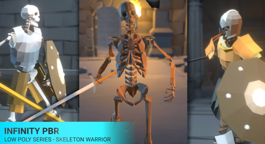 Low Poly - Skeleton Warrior in Characters - UE Marketplace