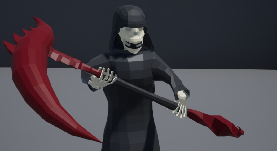 LowPoly Skeleton Character. Rigged, with Movement Animations in ...