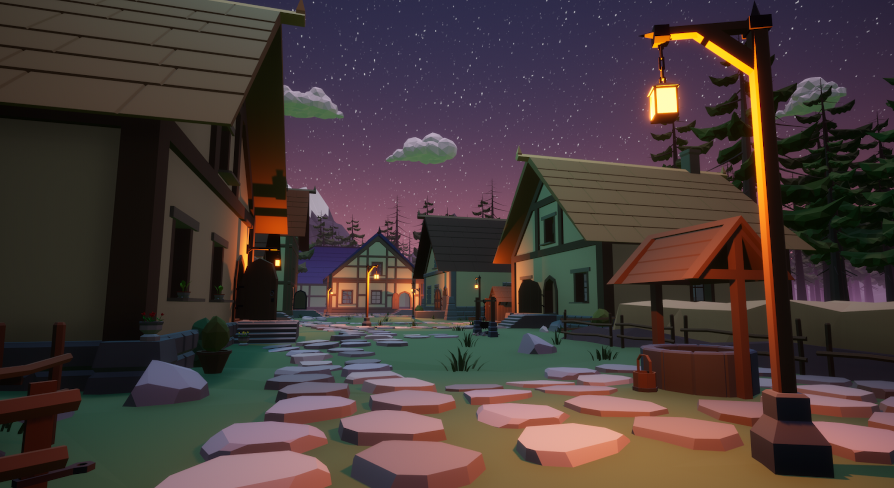 Low Poly - Village in Environments - UE Marketplace