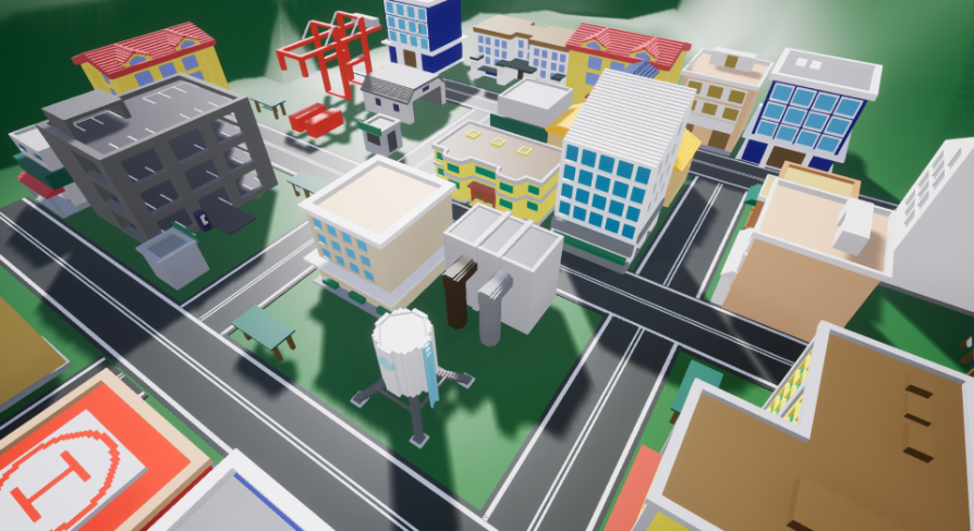 Low-Poly Voxel Buildings Part 2, 카테고리 소품 - UE 마켓플레이스