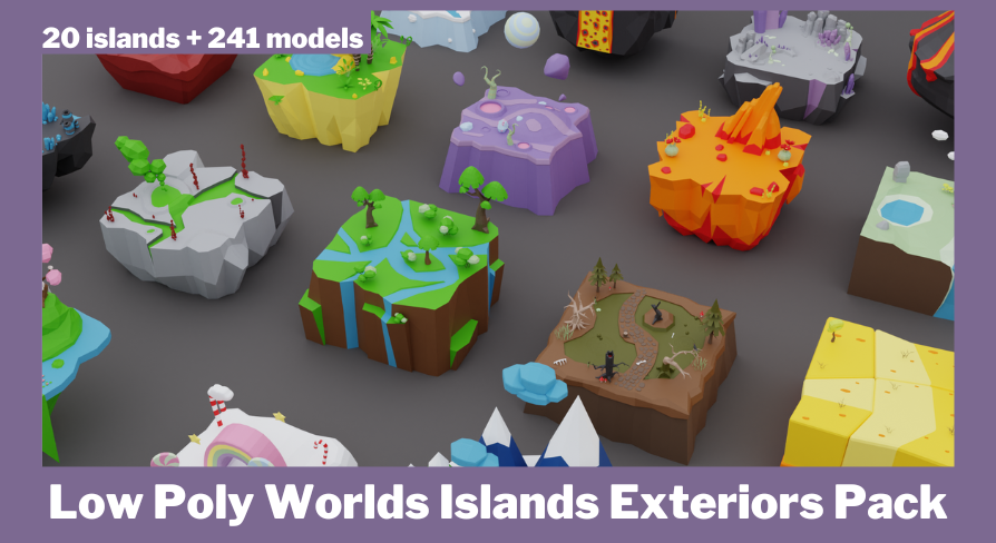 Low Poly Worlds Islands Exteriors Pack, 카테고리 소품 - UE 마켓플레이스