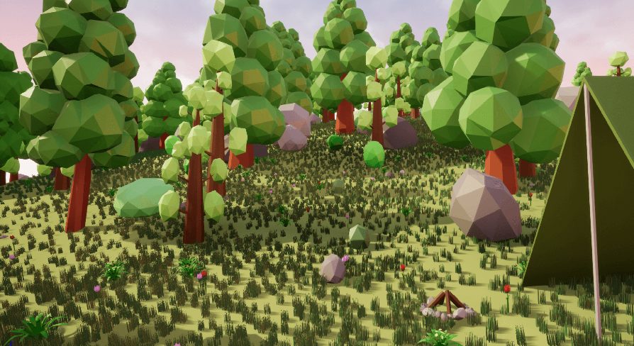 Low Poly Summer Forest in Props - UE Marketplace