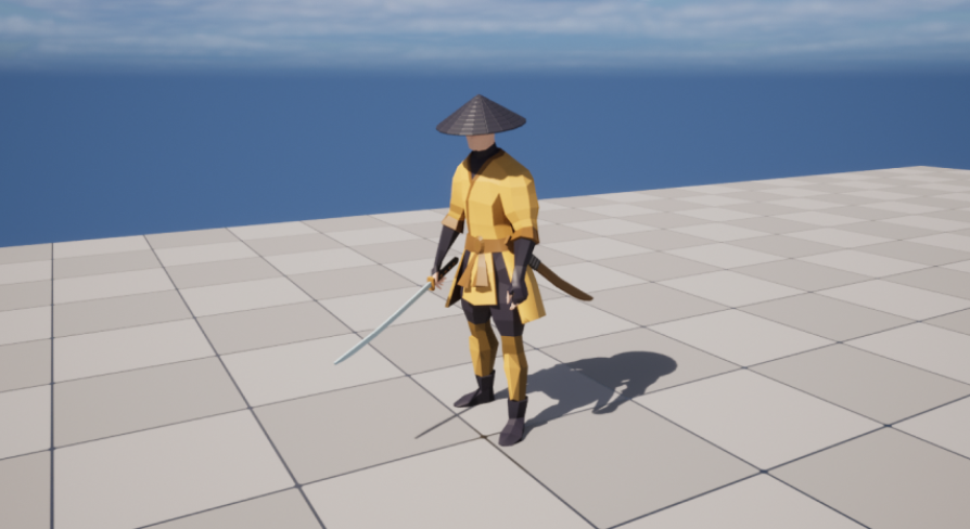 Samurai 1, Stylized Japan Medieval Warrior, Lowpoly Character：キャラクター ...