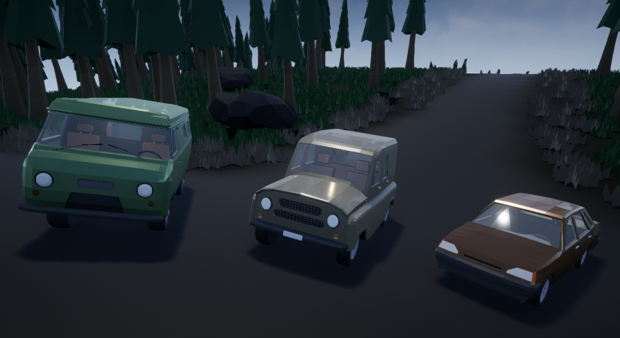 Low Poly Russian Car in Blueprints - UE Marketplace