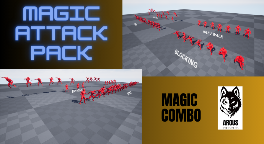 MAGIC ATTACK PACK 01 in Animations - UE Marketplace