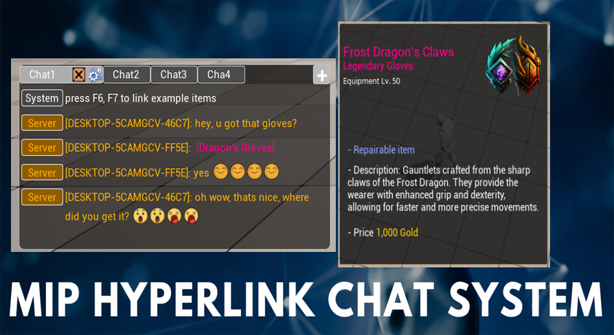 MIP HyperLink Multiplayer Chat System in Code Plugins - UE Marketplace