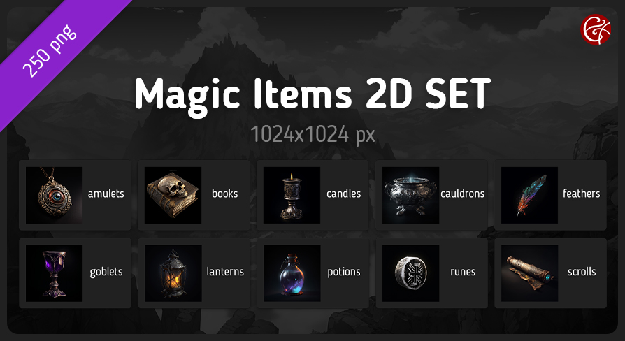 Magic Items 2D SET in 2D Assets - UE Marketplace
